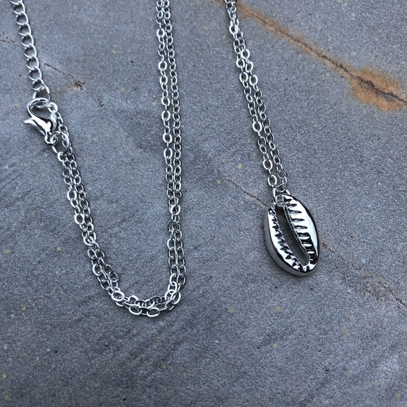 Jewelry | Silver Tone Cowrie Shell Pendant Necklace | Poshmark